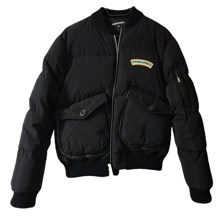 Dsquared2 Mother Fluff Puff Bomber Jacke Gr 48 Schwarz (Neu (gemäss ...