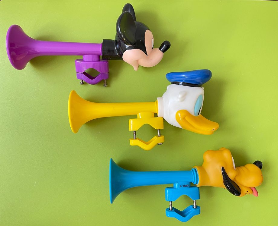 3x 80er Disney Minnie Donald Pluto Fahrradhupe Velohupe Hupe | Kaufen ...