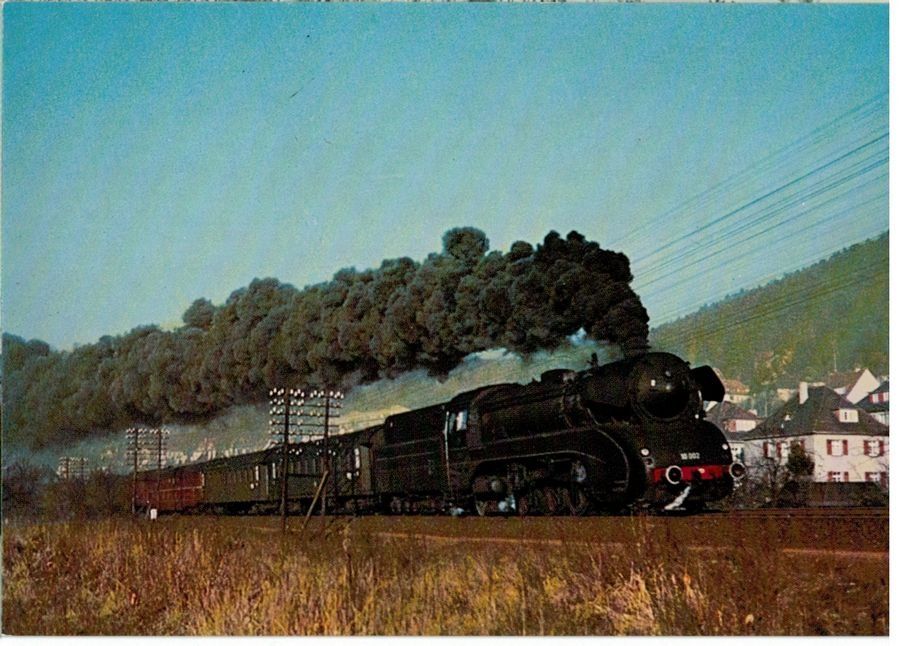 Schnellzug-Lok 10 002 der Deutschen Bundesbahn bei Marburg (Gebraucht ...