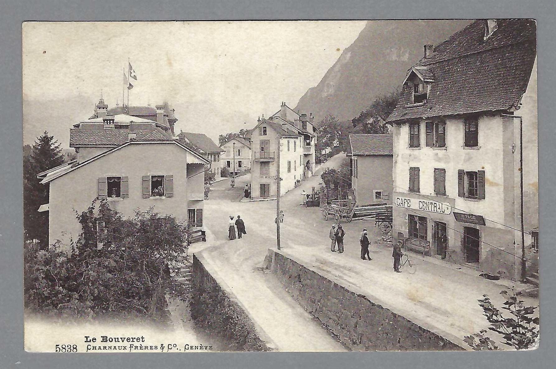 1908, LE BOUVERET, CAFÉ CENTRAL, ANIMÉE (D'occasion) à Pura pour CHF 25 ...