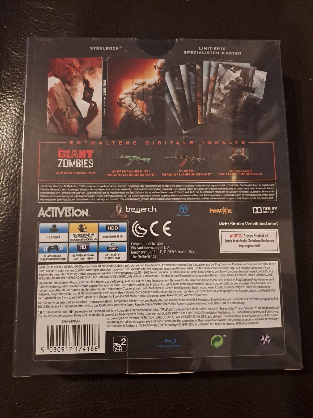 Call of Duty Black Ops III - Hardened Edition - PS4 - Sealed (Neu und ...