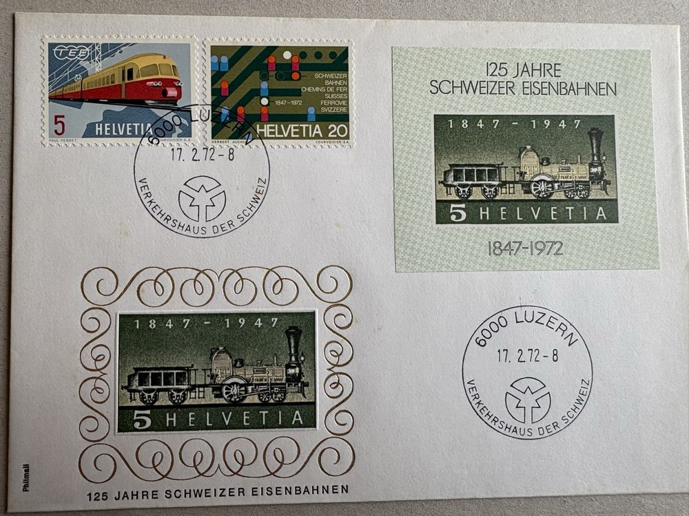 125 Jahre Eisenbahn Sonderbrief mit Vignette (Gebraucht) in Wohlen AG für CHF 2 – mit Lieferung ...