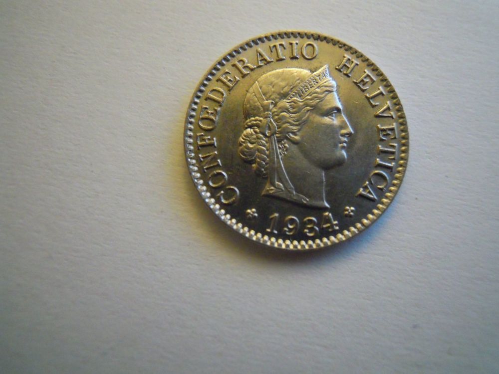 5 Rp. 1934 unz/stgl Top (Neu (gemäss Beschreibung)) in Kriegstetten für CHF 4 – mit Lieferung ...