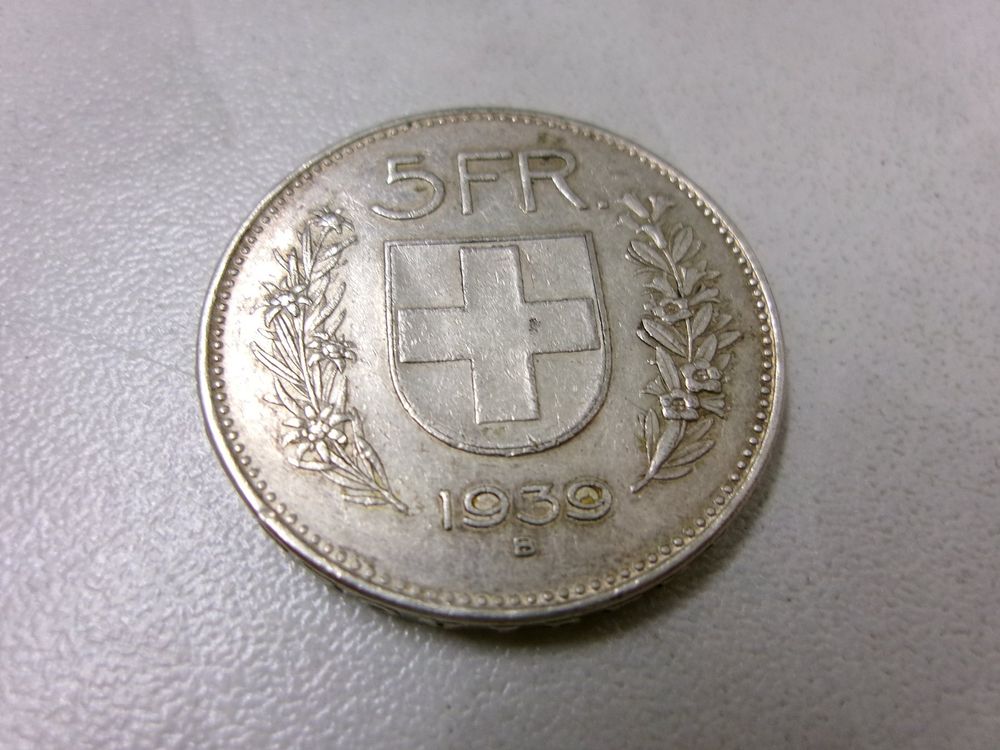 5 Franken 1939 Silber Natürliche Patina | Kaufen auf Ricardo