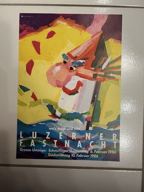 Plakat : Luzerner Fasnacht 1986 (Gebraucht) in Kriens für CHF 18 – mit Lieferung auf Ricardo kaufen
