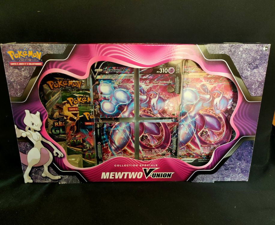 Coffret Pokemon Mewtwo V-union Français Fr carte booster (Neuf avec ...