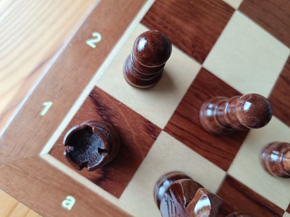 Schach Chess board Schachspiel Schachbrett Naturholz Neu (Neu und ...