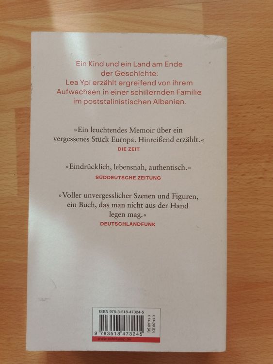 Lea Ypi Frei Roman Albanien free Sunday Times Bestseller '23 (Gebraucht ...
