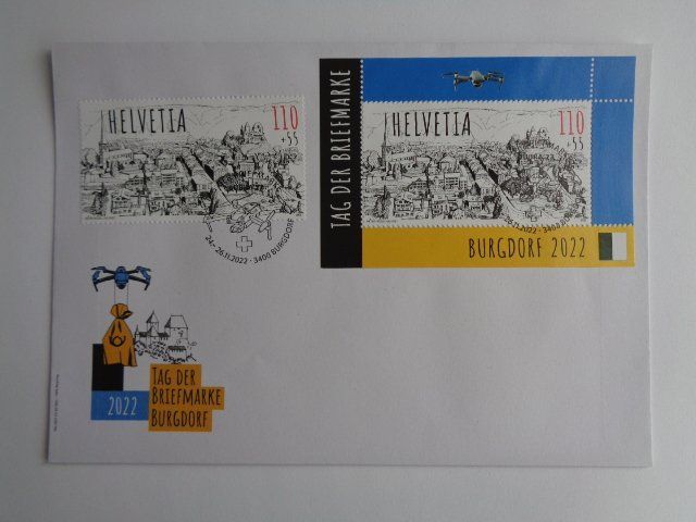 FDC Block Burgdorf BL + Auss Stempel Tag der Briefmarke E6 | Kaufen auf ...