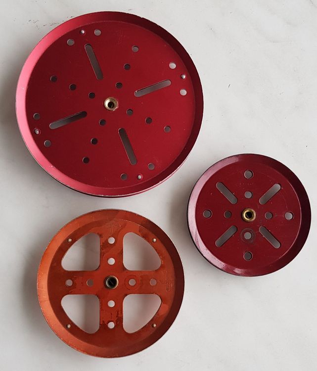 STOKYS/Meccano / 3x Seilräder gross / 1xR012; 1x R011; 1x19b (Gebraucht ...