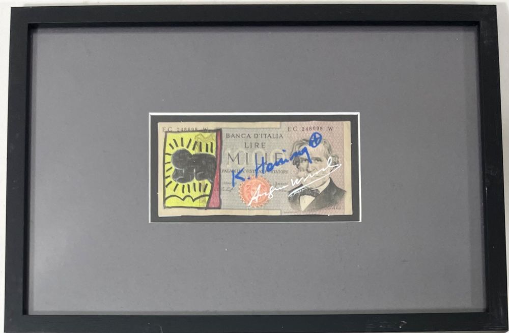 Andy Warhol & Keith Haring Mischtechnik auf Banknote (Gebraucht) in Root für CHF 469 – mit ...