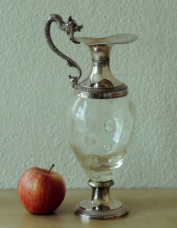 Carafe dragon, verre et métal argenté, Buton, Italie, 1960s (Gebraucht ...