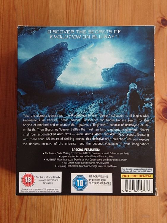 PROMETHEUS TO ALIEN THE EVOLUTION 5 Film Collection Blu-Ray (Gebraucht ...