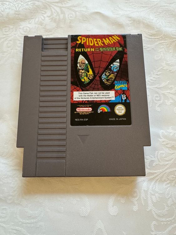 NES Spider-Man Spiderman, Nintendo System NES Game (Gebraucht) in ...
