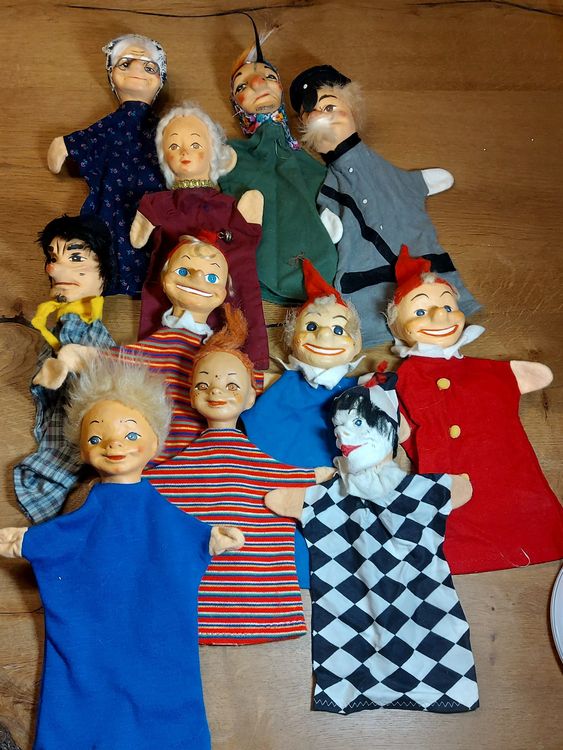 11er Set Handpuppen Vintage Kasperletheater Jodeca u.andere (Gebraucht ...