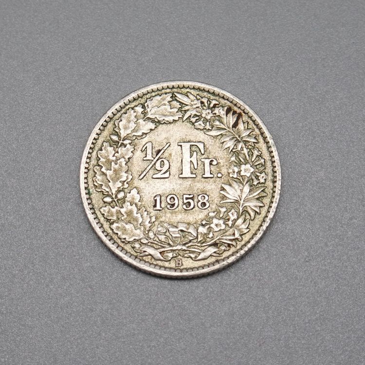 1/2 Franken Münze Füfzgi 1958 Silber (Gebraucht) in Kappel SO für CHF 2 – mit Lieferung auf ...