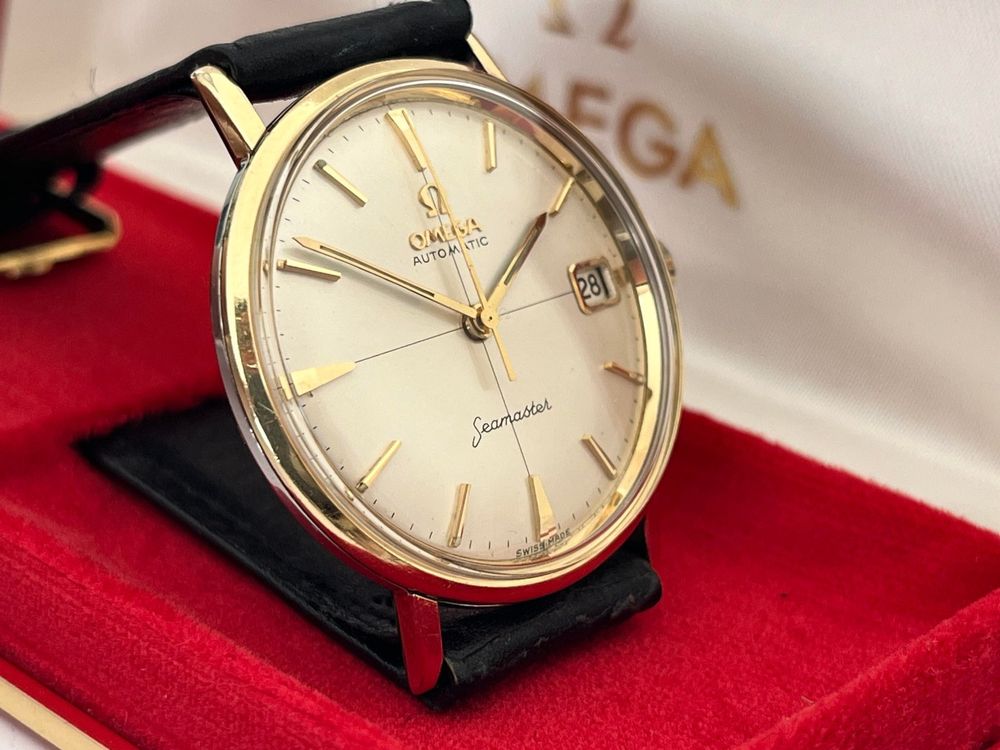 Omega Seamaster Automatic - 14K G Cap -Hair Cross- Mit Box! | Kaufen ...