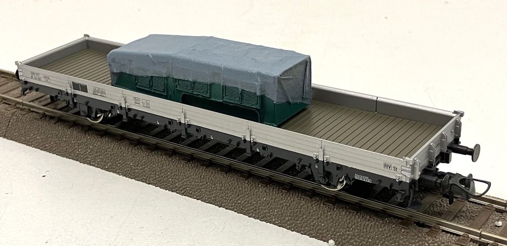 Roco 47791= Set 3 Flachwagen SBB M5 64 183 - 1x beladen (Neu und ...