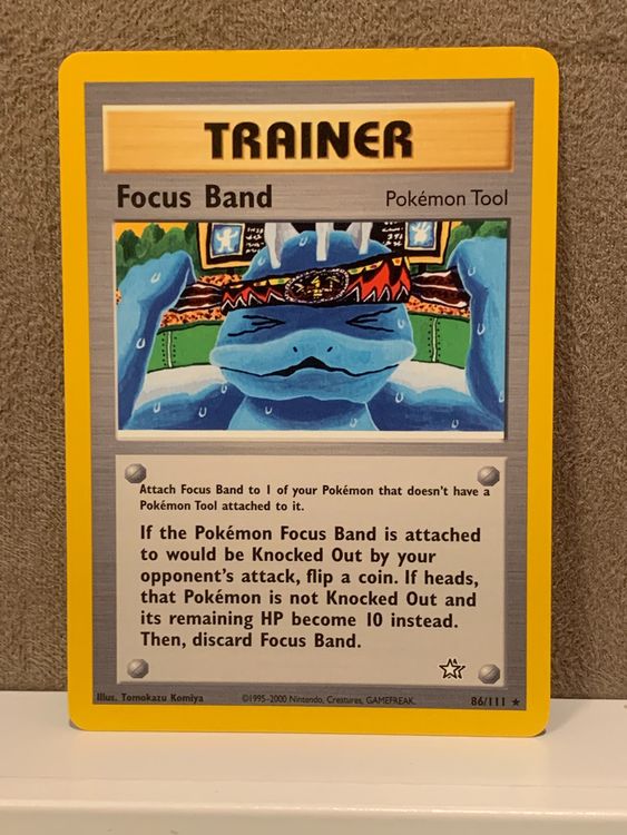 86/111 Focus Band Rare ENG Pokemon Neo Genesis | Kaufen auf Ricardo