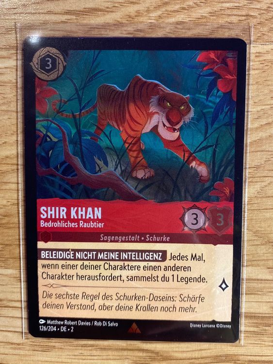 Shir Khan FOIL/HOLO (126/204) Disney Lorcana (Neu (gemäss Beschreibung ...