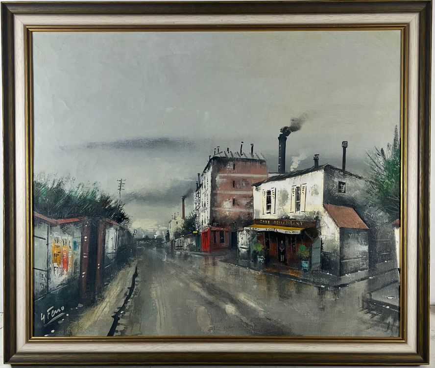 Gabriel Ferro (1903-1981) Pariser Vorstadt Gemälde (Gebraucht) in Root ...