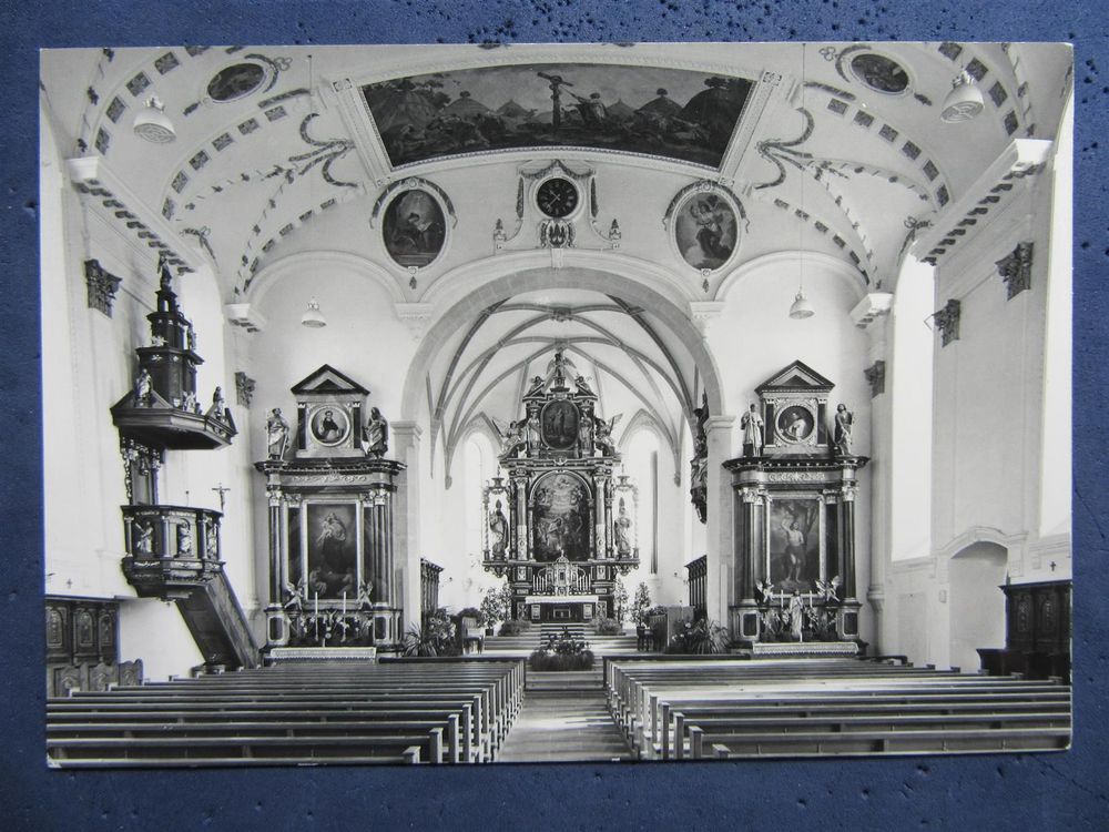 Menzingen Zg Pfarrkirche Innen 1968 Kaufen Auf Ricardo