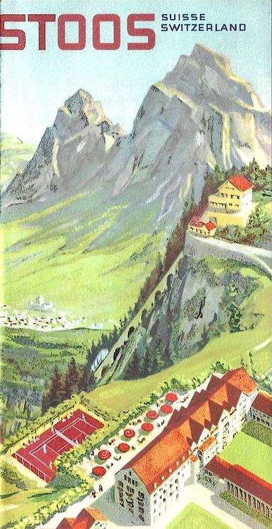 Stoos-Bahn - farbigesWerbefaltblatt (Litho?), fr., ca. 50er | Kaufen ...
