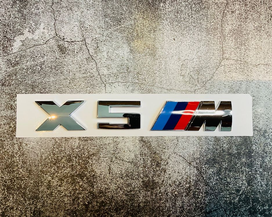 BMW X5M Emblem Logo Schriftzug in Chrom Neu (Neu und originalverpackt ...