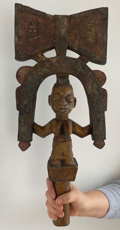feine alte Yorube Shango Figur Orisha H 51 cm Nigeria | Kaufen auf Ricardo