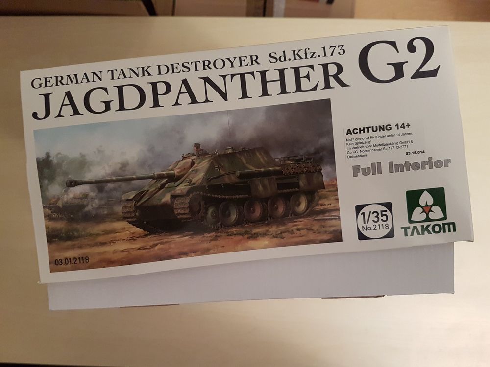 1:35 Jagdpanther G2 Interior kit - Takom 2045 (Neu (gemäss Beschreibung ...