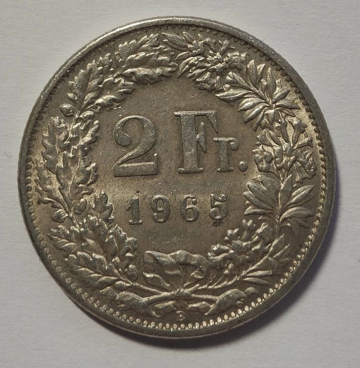 2 Franken 1964 Silber Bild- zu Wertseite kopfstehend | Kaufen auf Ricardo