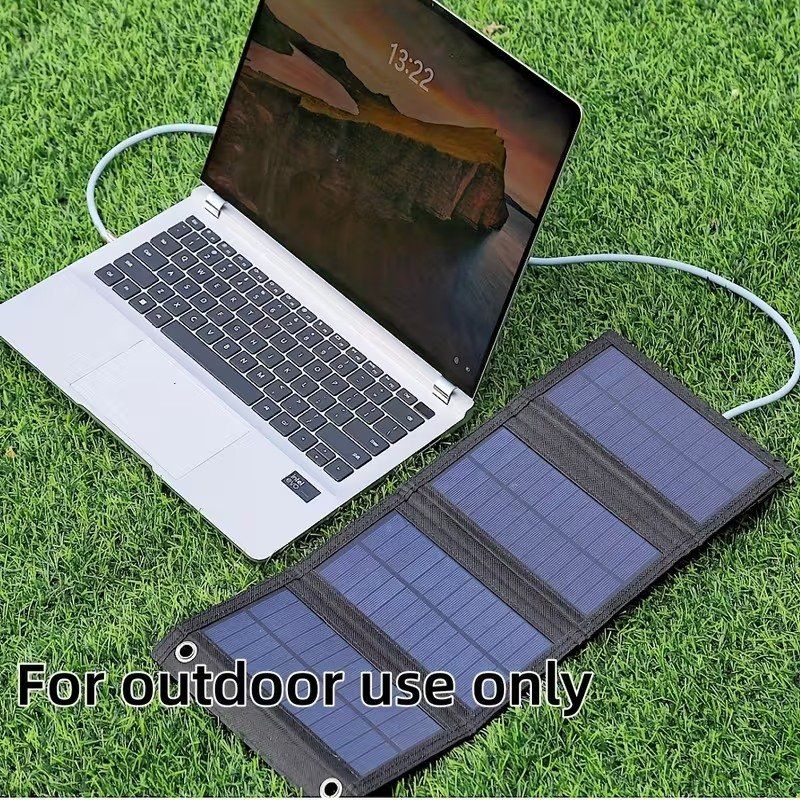Tragbares 4-fach faltbares Solarpanel mit USB-Anschluss – id (Neu und ...