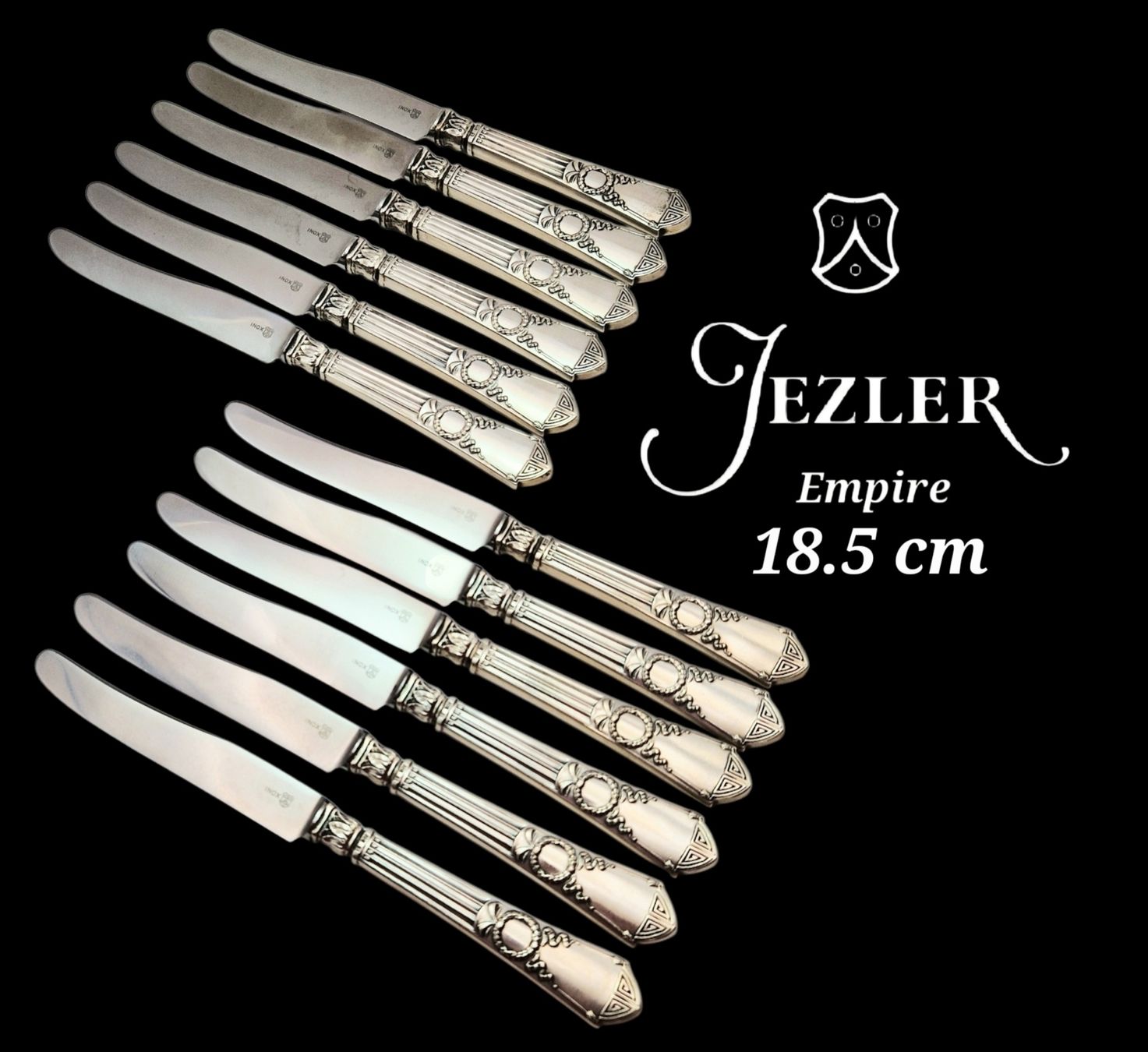 12 Couteaux Jezler Suisse 800Silb Modèle Empire 18.5 cm (D'occasion) à ...