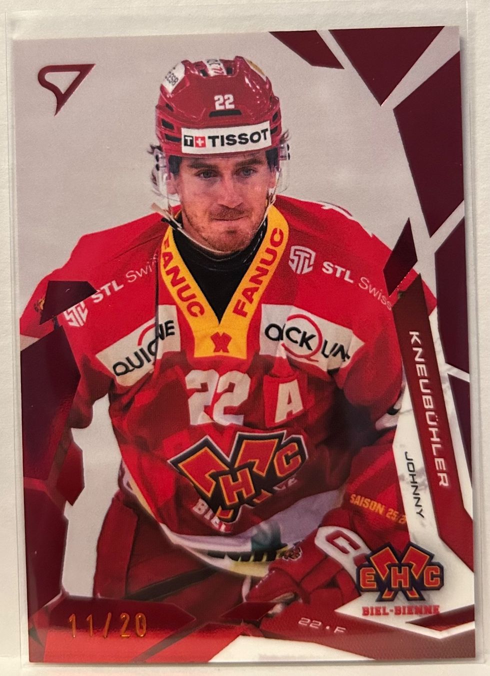 EHC Biel Red Parallel Johnny Kneubühler 11/20 (Neu (gemäss Beschreibung ...