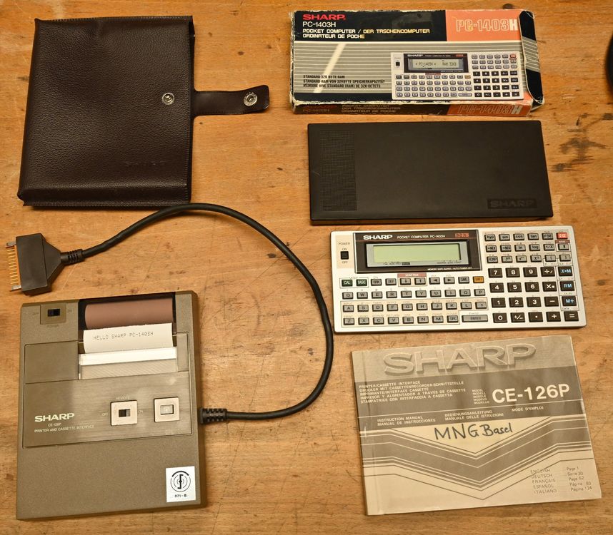 Sharp PC-1403H mit Originalschachtel und Drucker CE-126P (Gebraucht) in ...