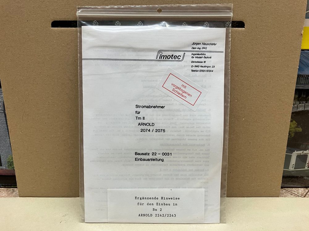 Imotec Stromabnehmer für Tm II Arnold, Bausatz 22-0031, N (Neu (gemäss ...