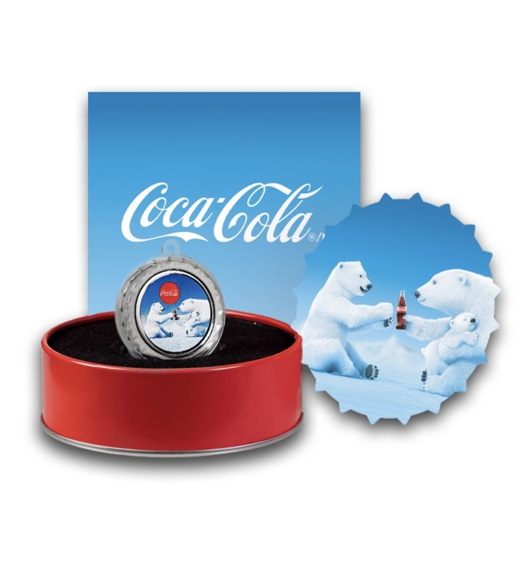 Silber Coca Cola bottle cap (Nuovo e nell'imballaggio originale) a ...