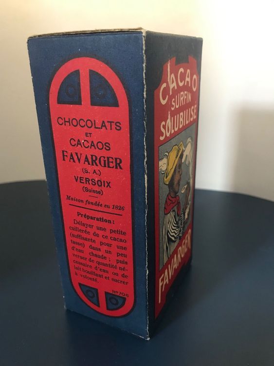CHOCOLAT FAVARGER Boîte originale de cacao, vers 1920 (Gebraucht) in ...