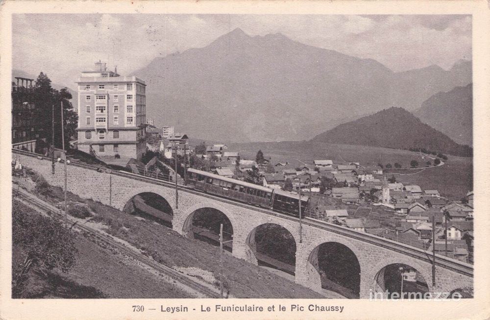 Leysin VD // 1917 Bahn Funi Viadukt Zahnrad Pic Chaussy (Gebraucht) in ...