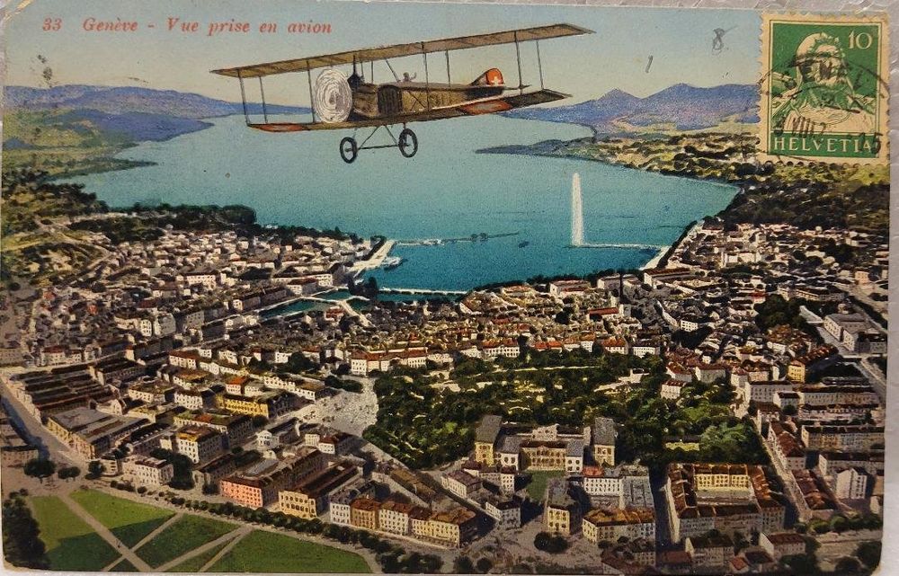 GENÈVE - Vue prise en avion - 1922 (Gebraucht) in Delémont für CHF 9 ...