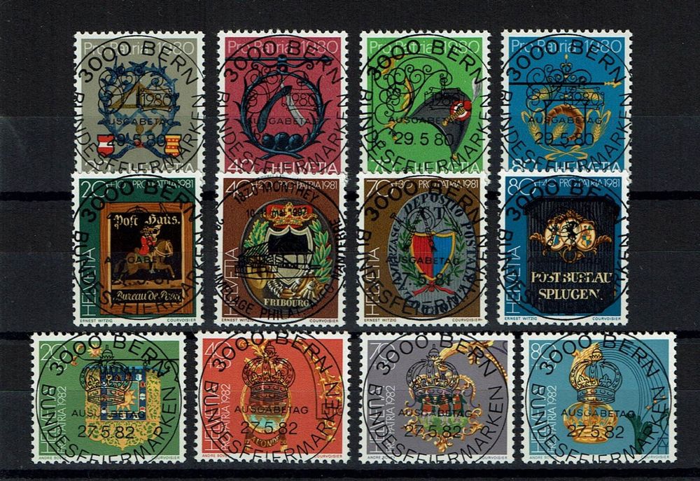 AV98/Lot Pro Patria 1980-1982 Vollstempel | Kaufen auf Ricardo