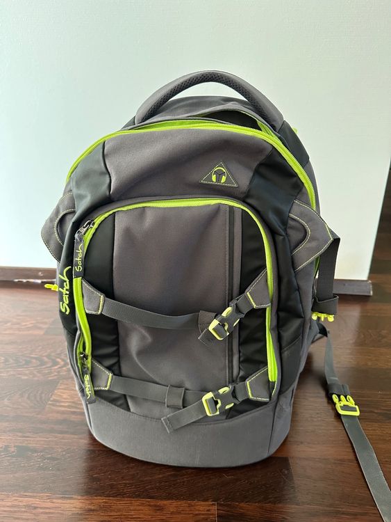 Satch Schulrucksack Thek grau-grün / Guter Zustand | Kaufen auf Ricardo