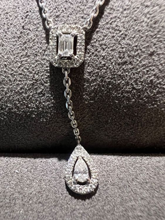 necklace MESSIKA MY TWIN TIE white gold diamonds | Kaufen auf Ricardo
