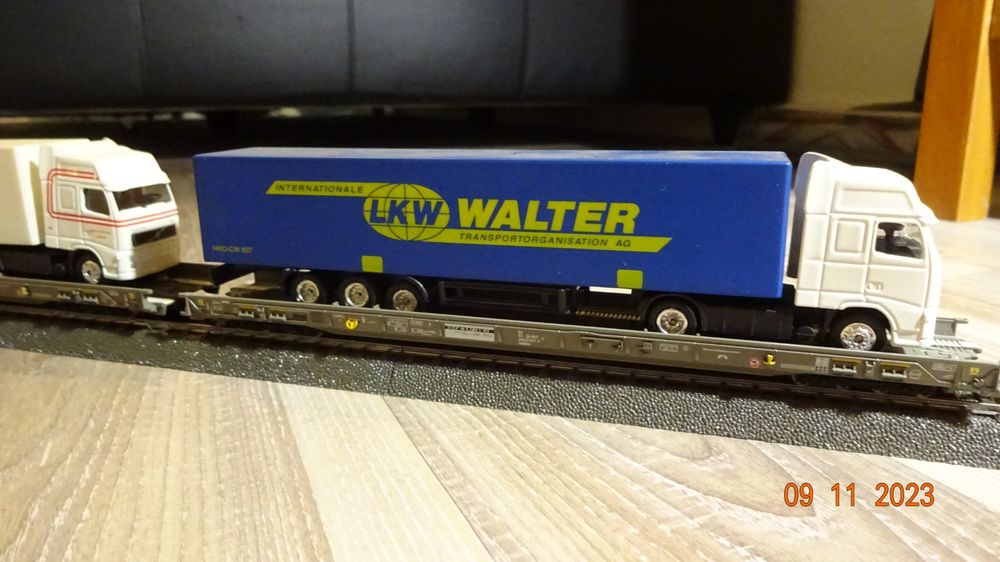 Märklin 47416 Set mit Niederflurwagen "Rollende Landstrasse" (Gebraucht ...