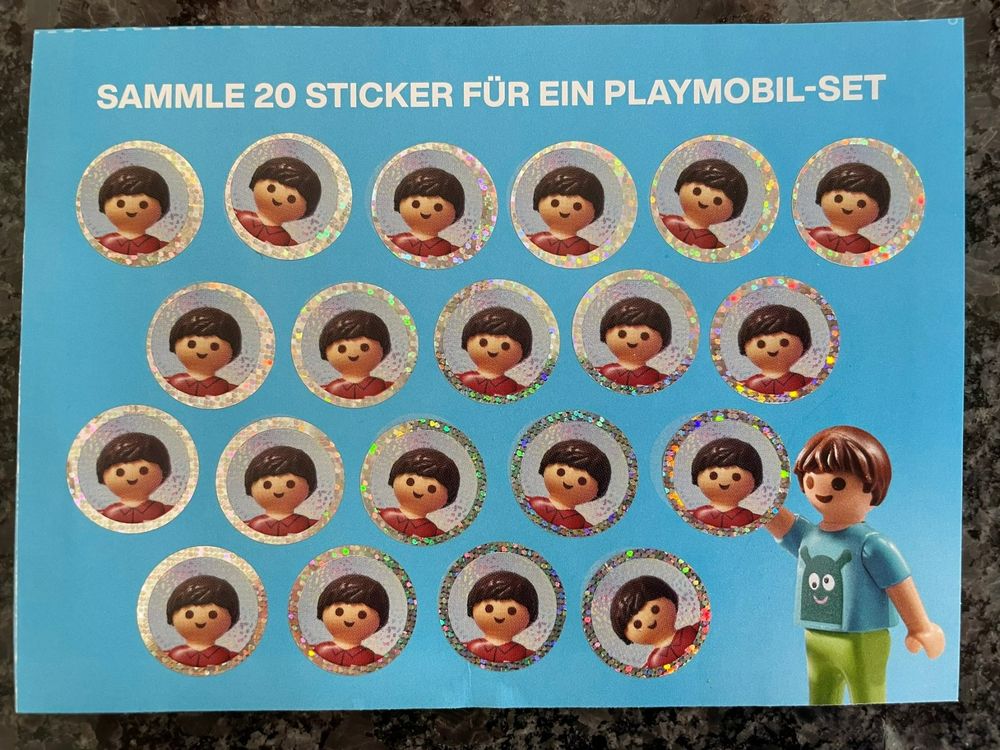 Playmobil Migros mania (1 volle Karte / 20 Kleber) (Neu (gemäss Beschreibung)) in Studen SZ für ...