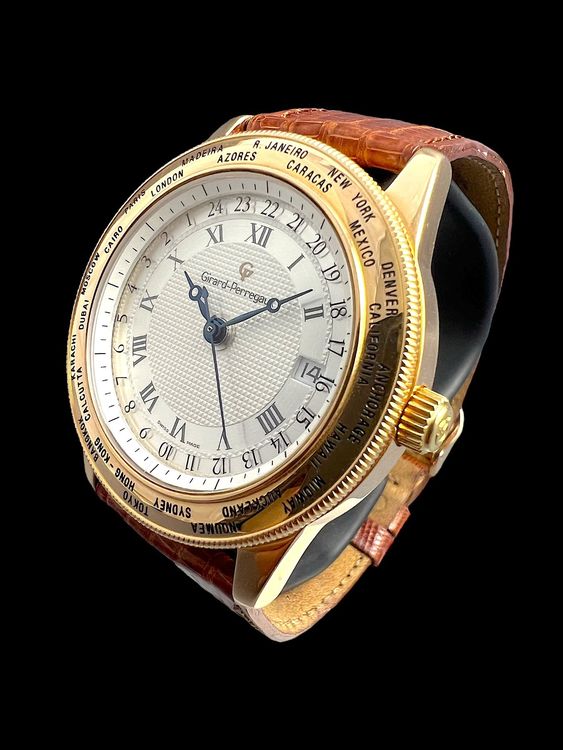 Girard Perregaux GP 90 World Time 18k Gold 38mm *U362 (Gebraucht) in ...