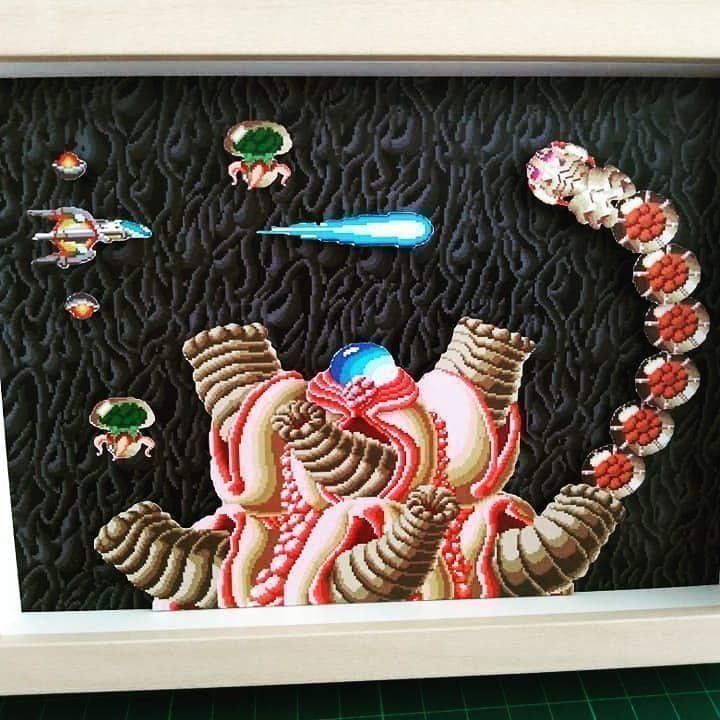 R-Type Gomander Boss Fight Scene Shadow Box Diorama (Neu (gemäss ...
