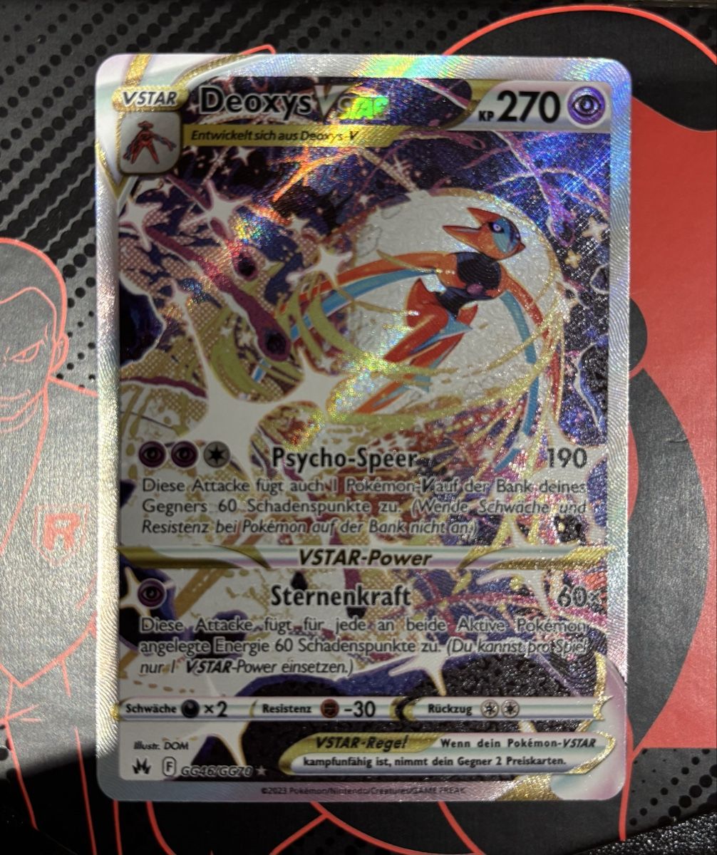 Pokemon Deoxys VSTAR - Seltene Glitzerkarte aus 2023! (Neu (gemäss ...