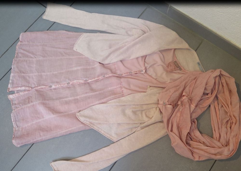 Nile Set Longtop,Bolero,Loop Schal rosa (Neu (gemäss Beschreibung)) in ...