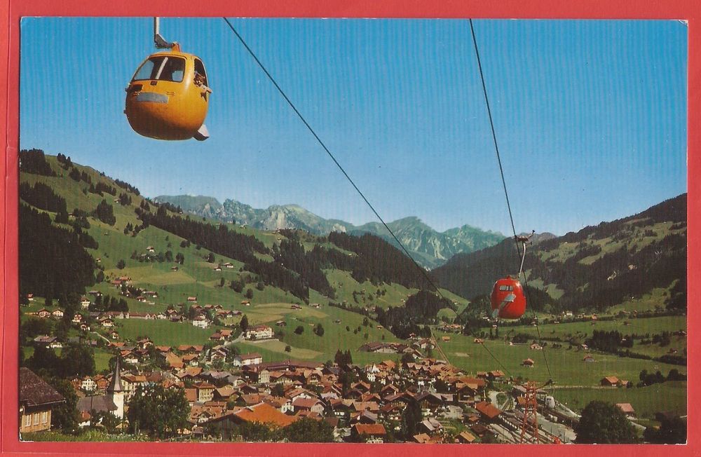 Zweisimmen - Gondelbahn auf Rinderberg - ca. 1960 (Gebraucht) in Fislisbach für CHF 4 – mit ...